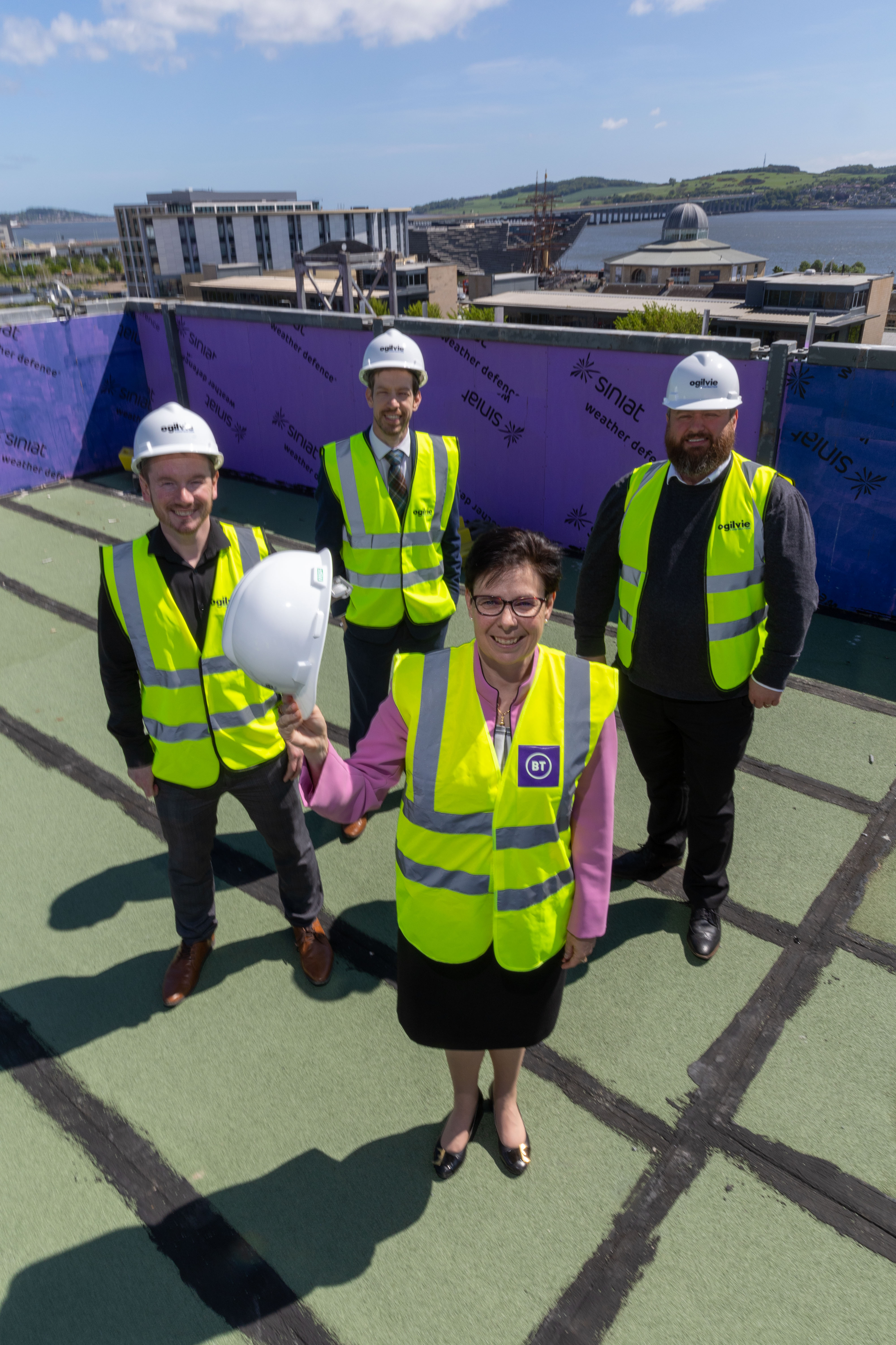 Rooftop milestone for BT Group’s state-of-the-art new Dundee home