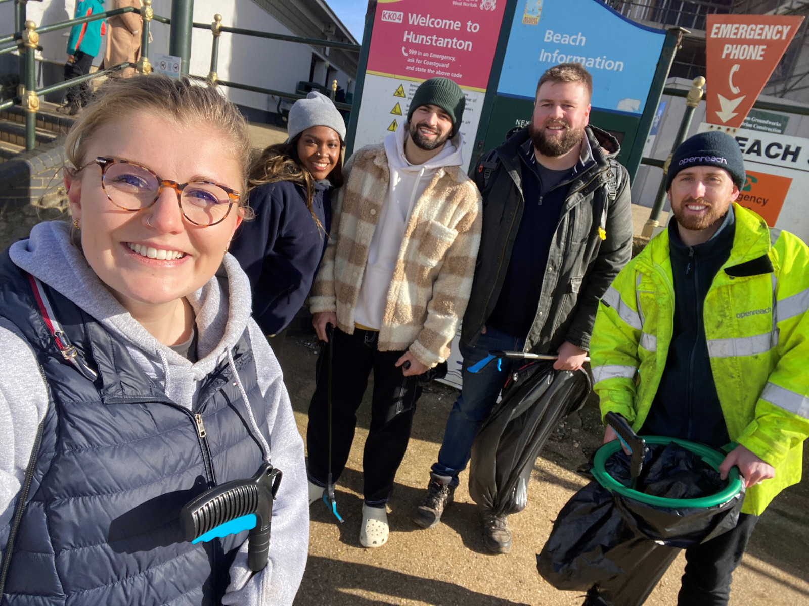 Openreach volunteers turn the tide on rubbish during Hunstanton beach clean