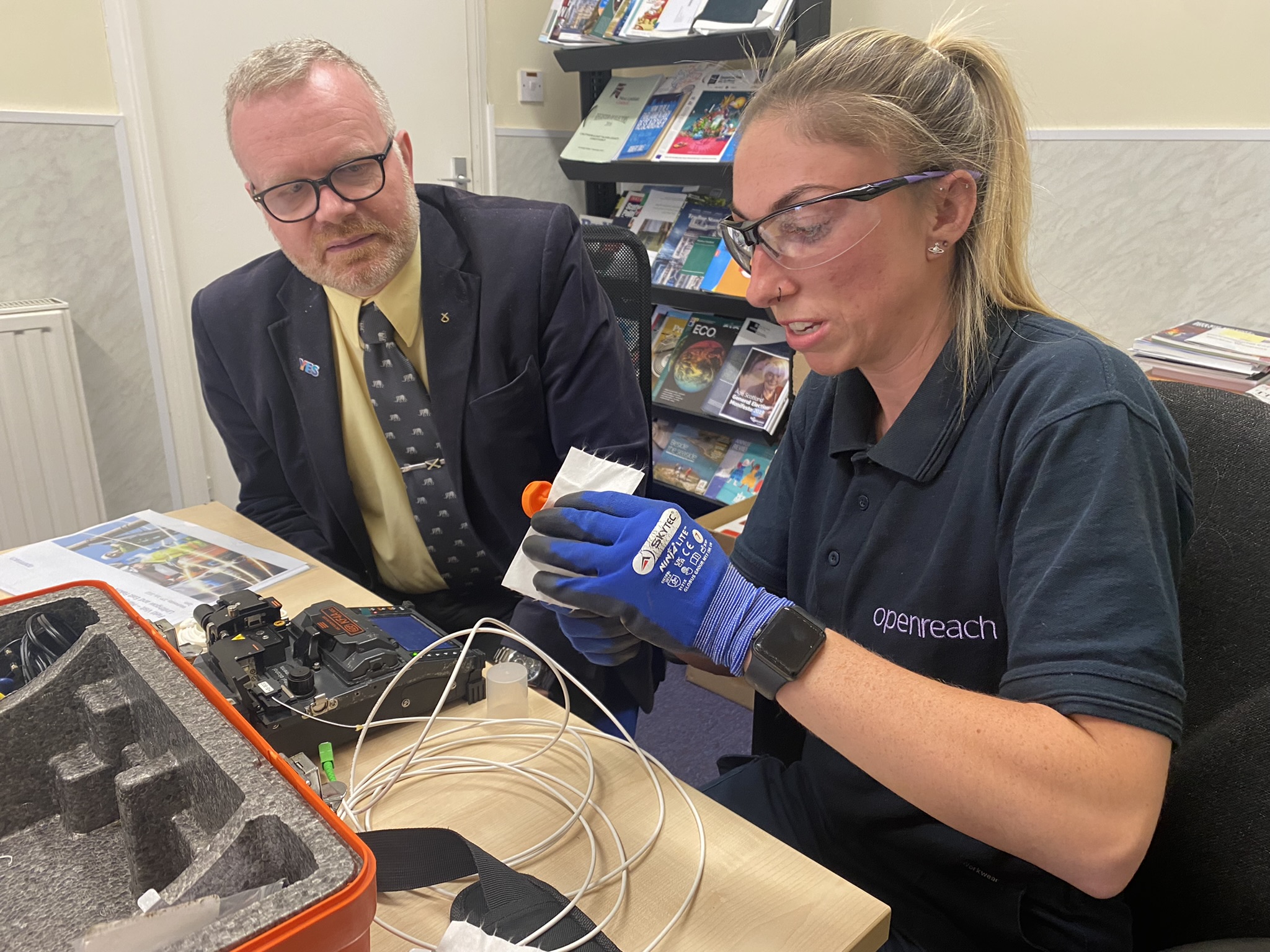 Martyn Day MP gets up to speed on broadband