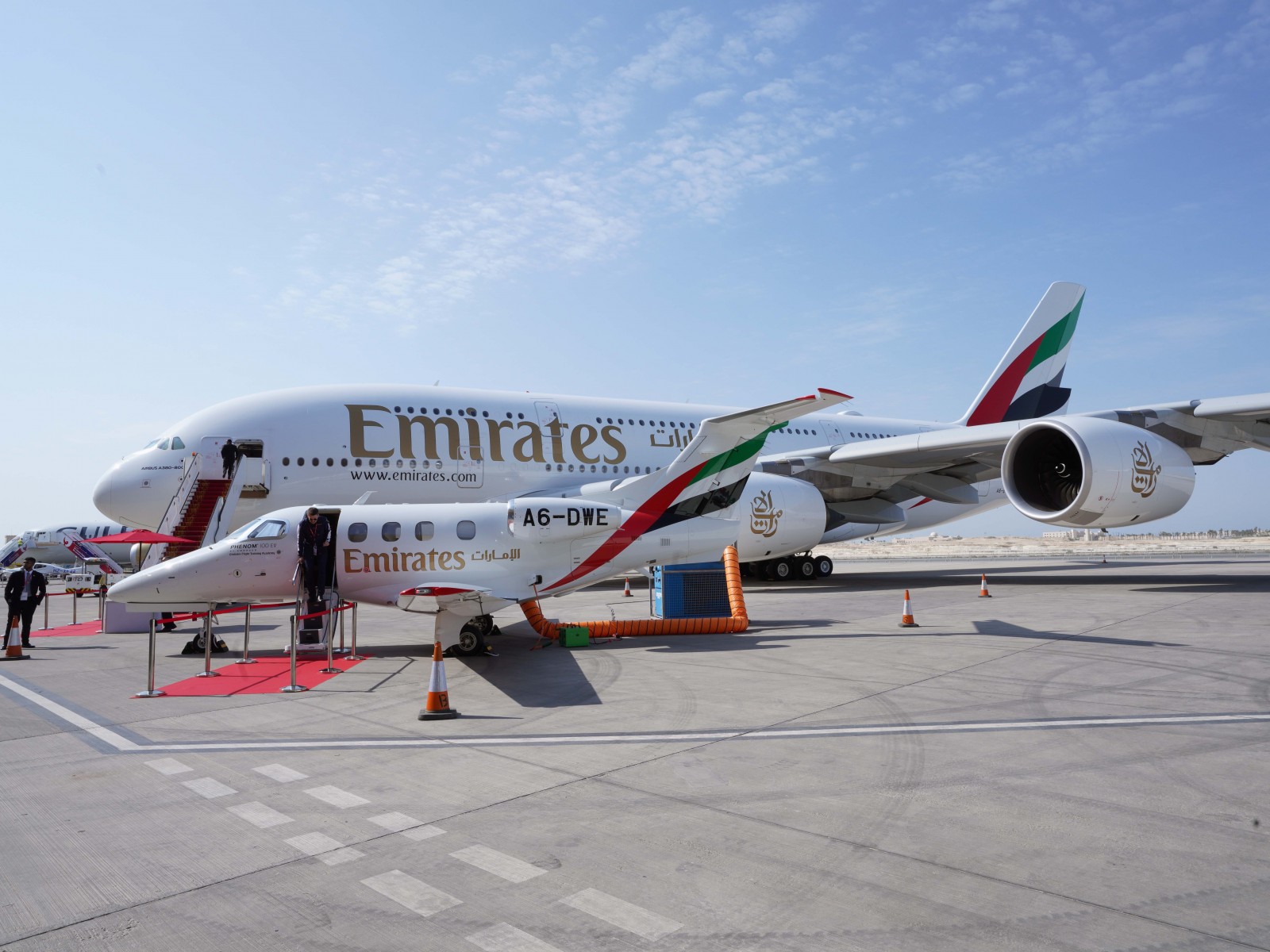 The Emirates A380 attracts thousands of visitors at the Bahrain Air Show
