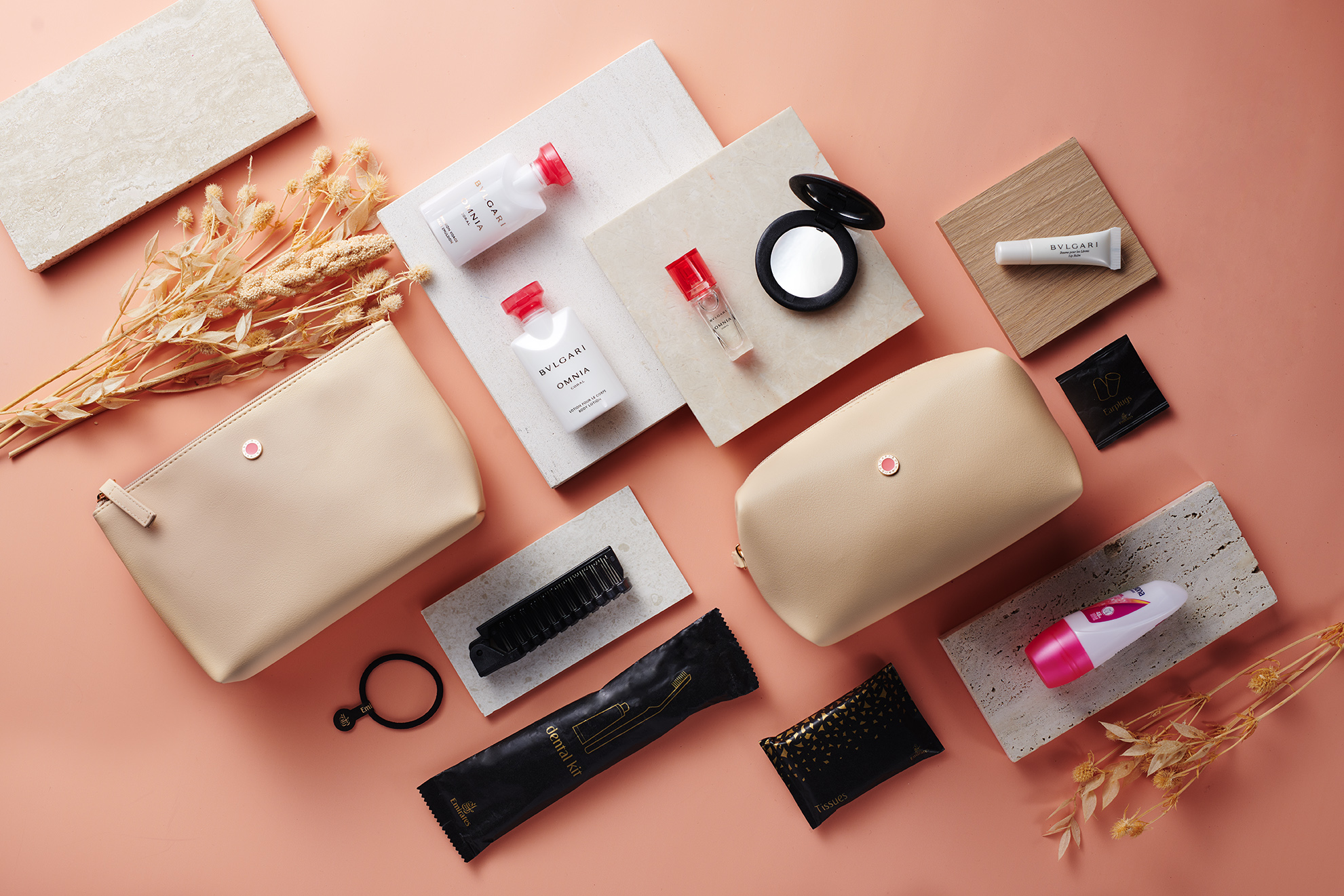 2024 Emirates & Bulgari amenity kits