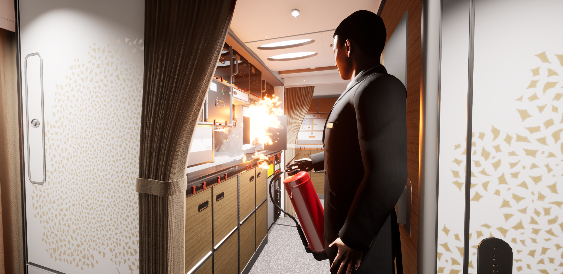 Emirates cabin crew in the virtual world for safety training