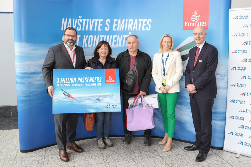 Emirates carries three million passengers in 14 years on Prague-Dubai route