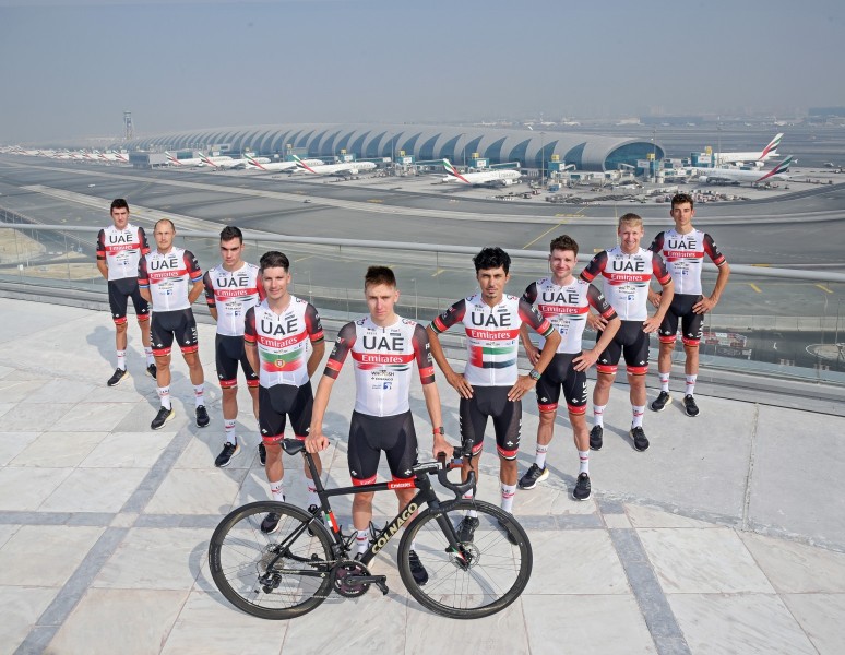 UAE Team Emirates warmly welcomed at Emirates Group Headquarters