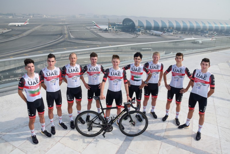 UAE Team Emirates warmly welcomed at Emirates Group Headquarters