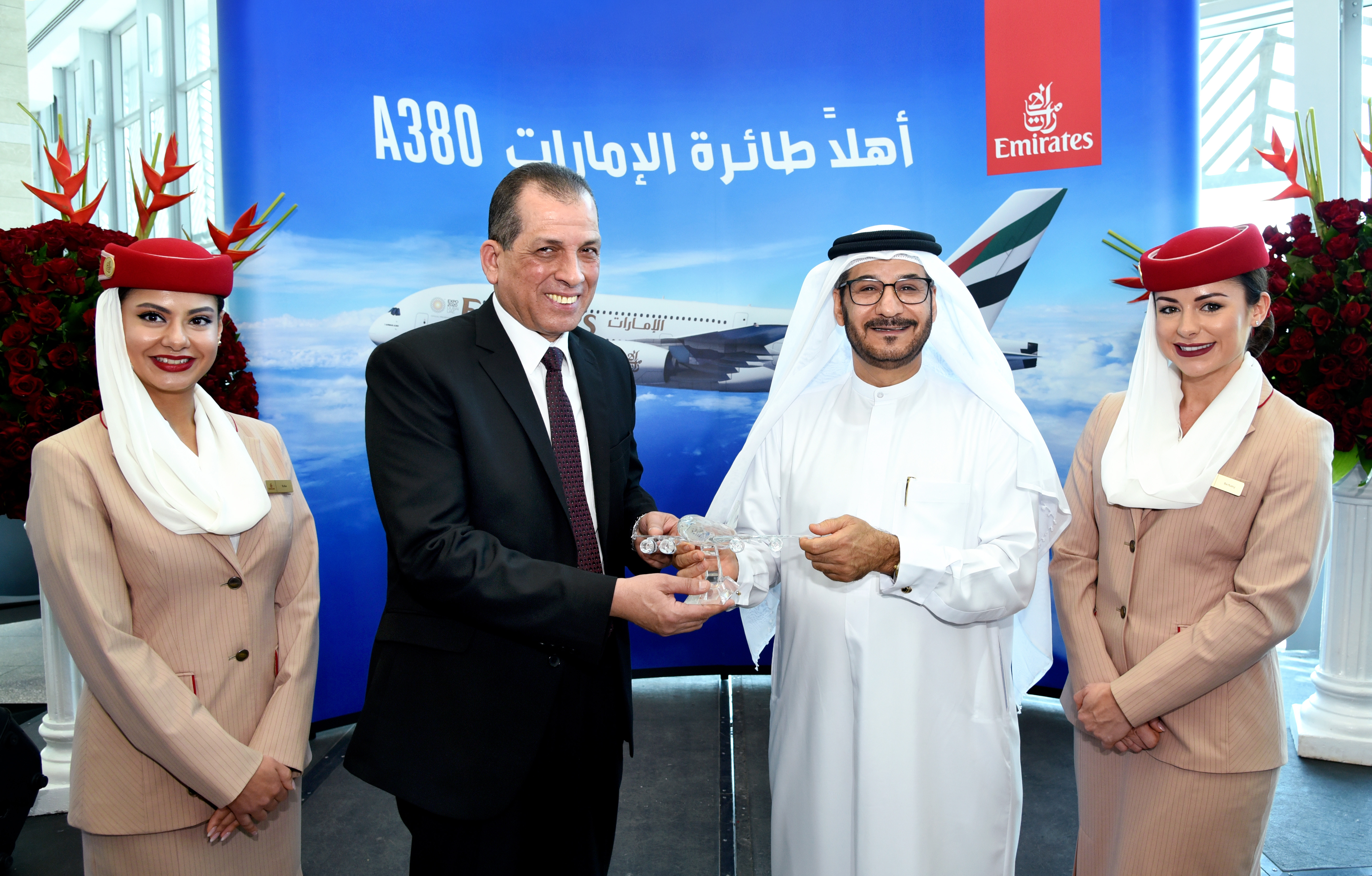 Emirates A380 touches down in Cairo