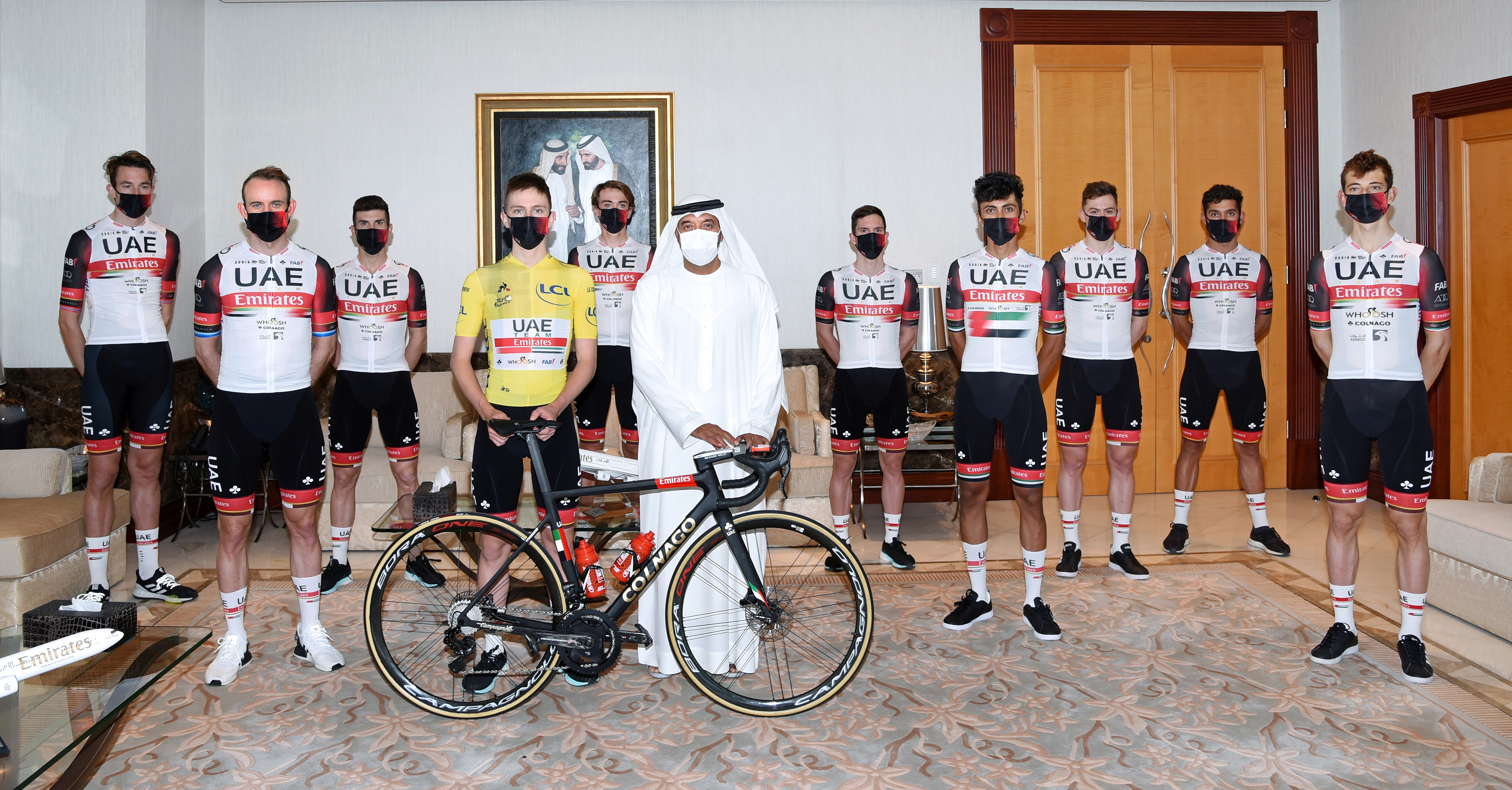 UAE Team Emirates makes a visit to Emirates Group Headquarters