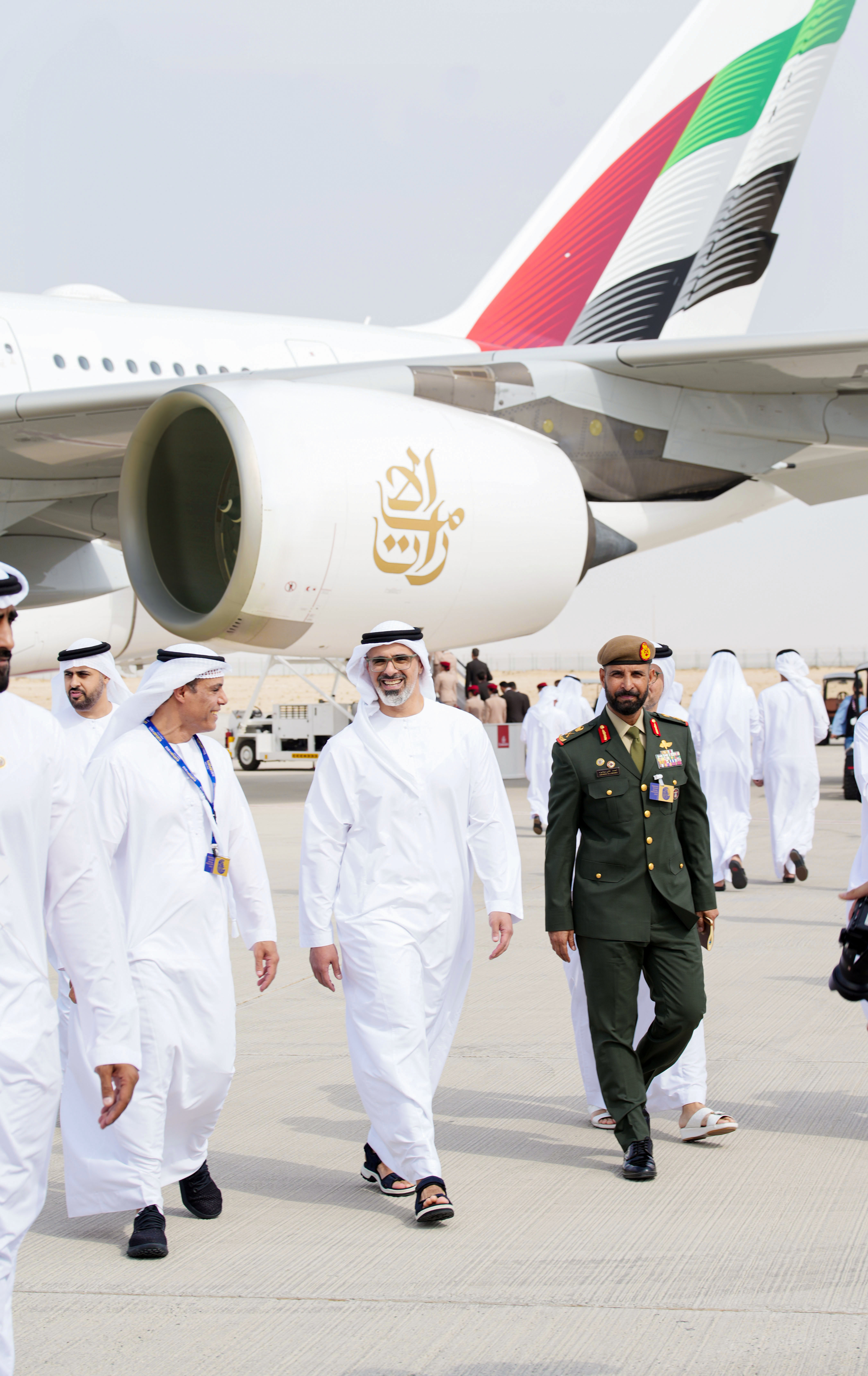 Emirates receives UAE royal delegation at 2023 Dubai Airshow