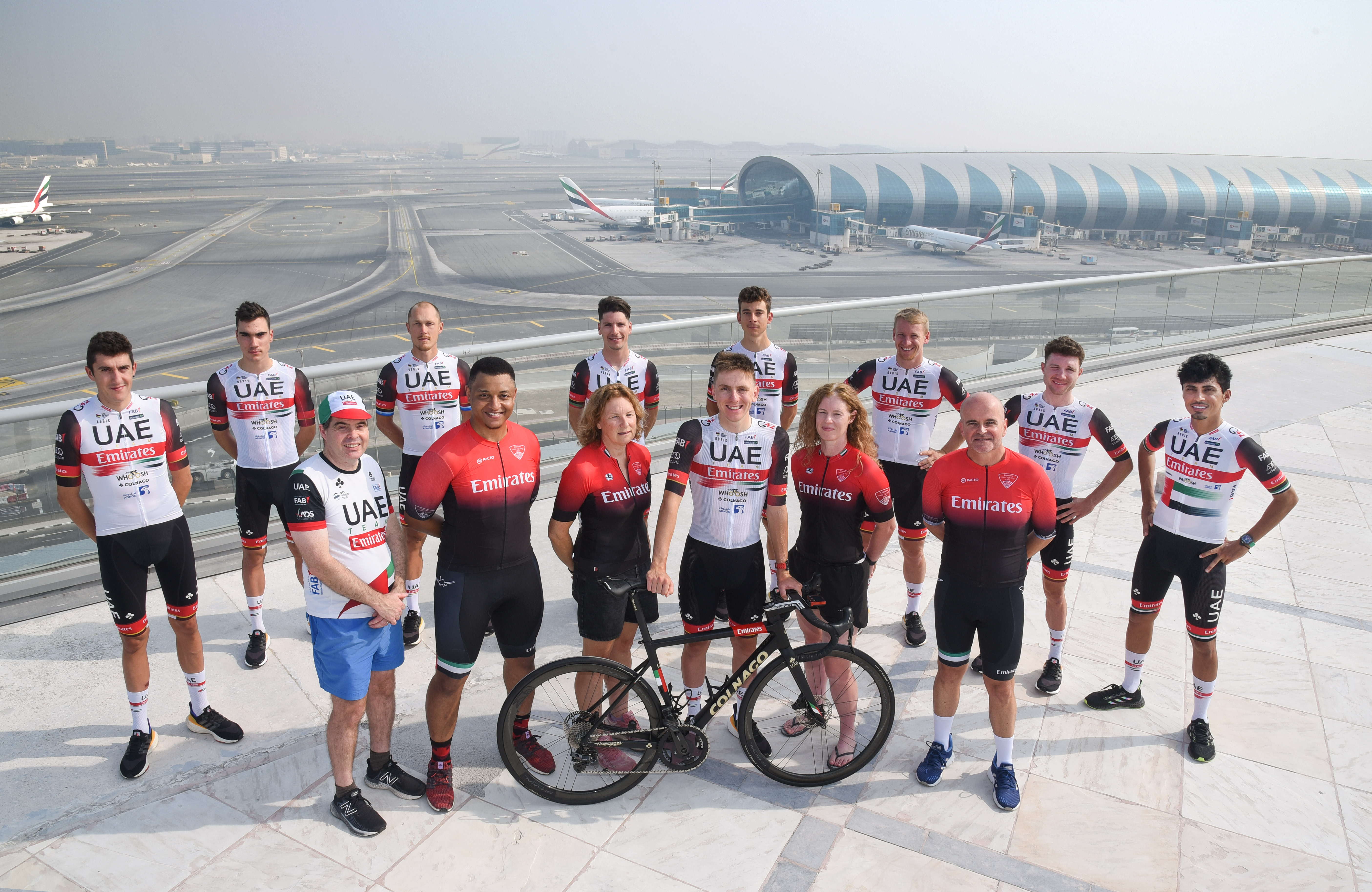 UAE Team Emirates warmly welcomed at Emirates Group Headquarters