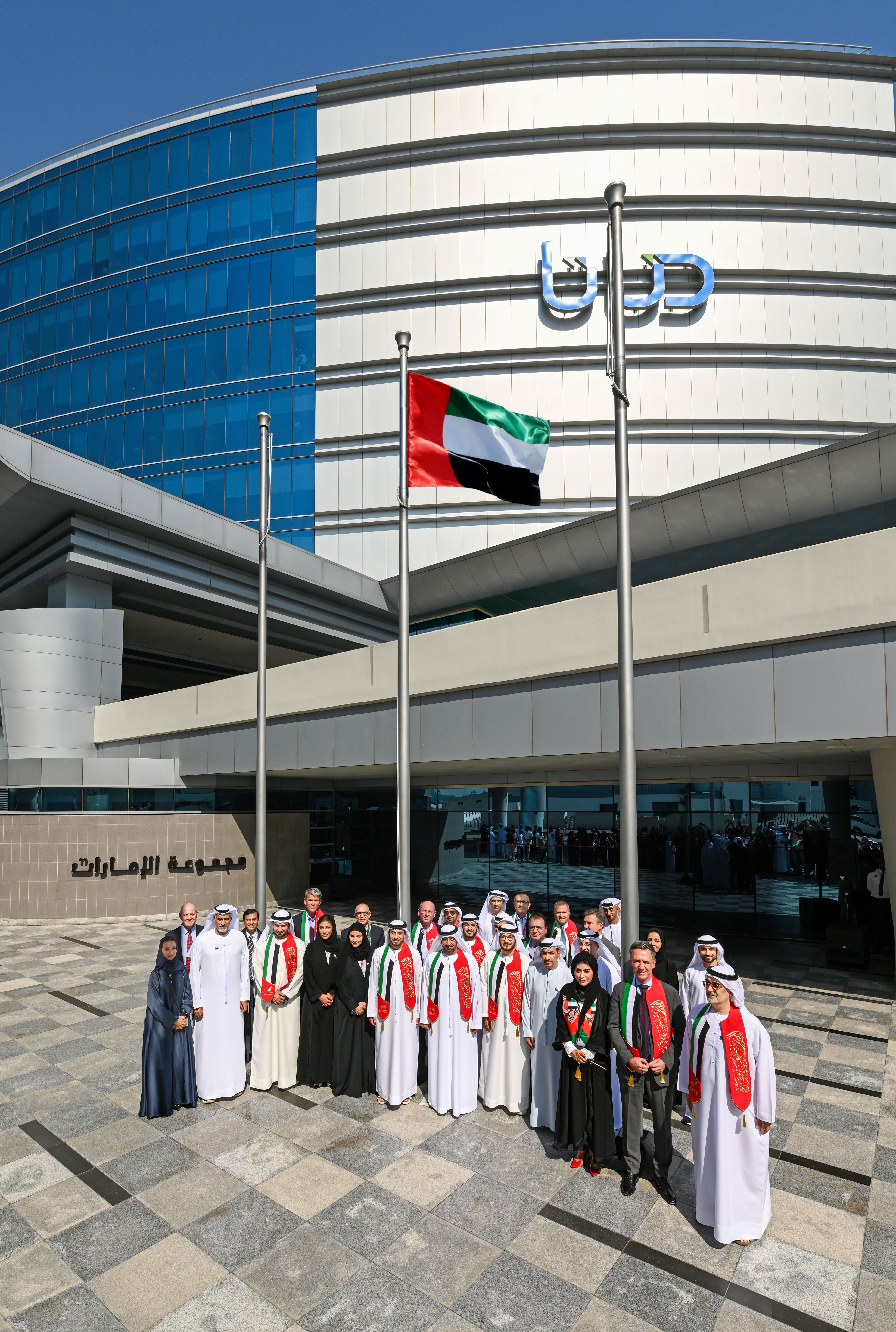 Emirates Group proudly raises UAE flag high