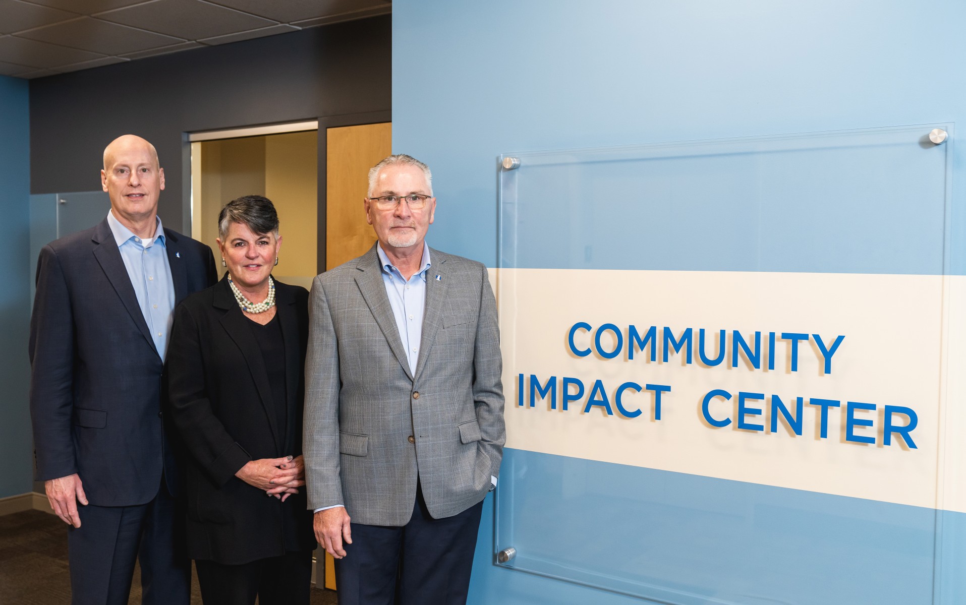 From left to right- Chad Jester (President of the Nationwide Foundation), Lisa Courtice ...