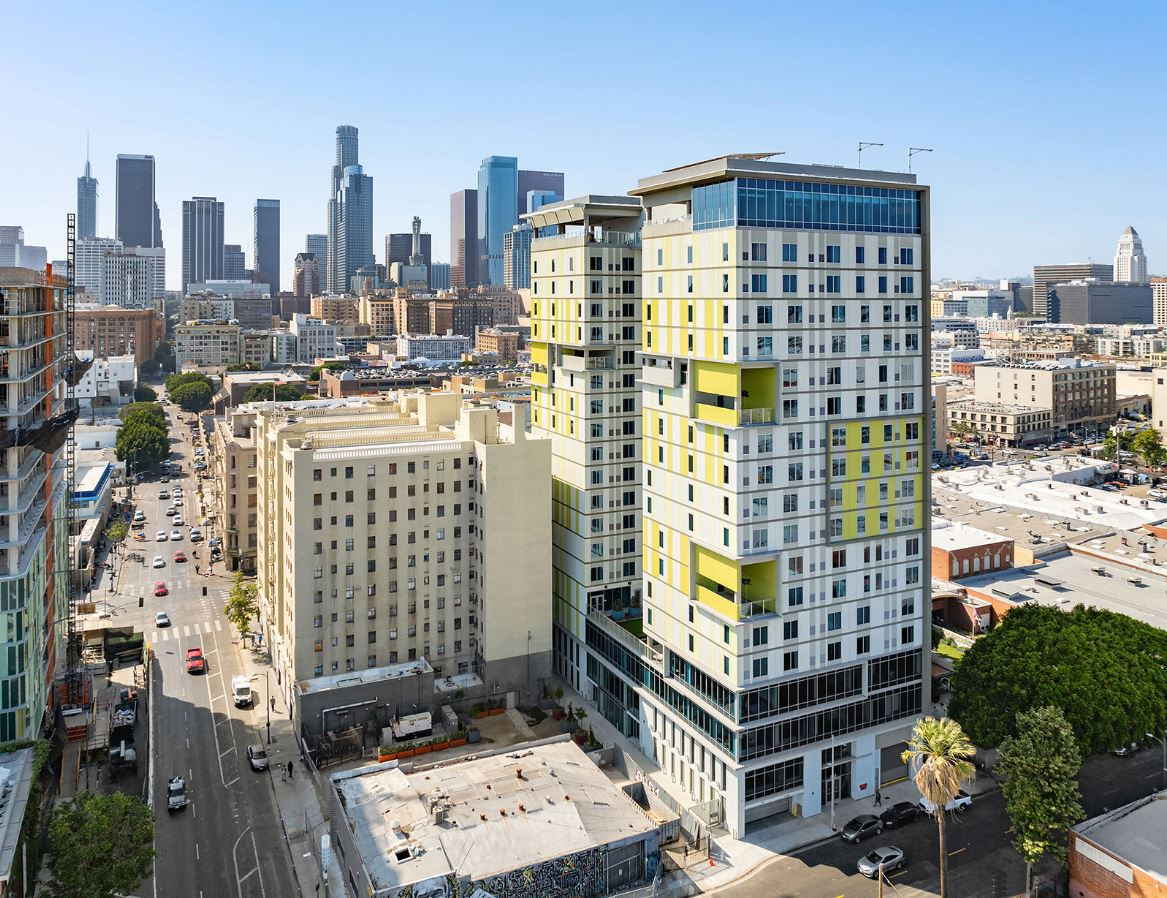 Homeless housing and services tower opens in Los Angeles