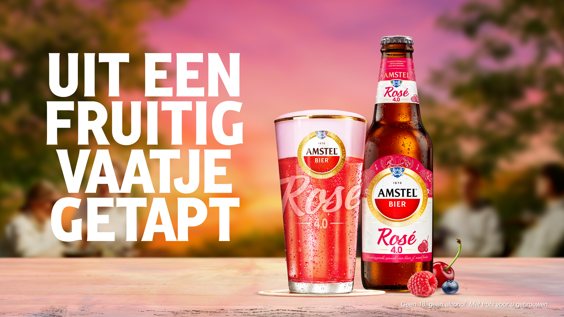 Amstel lanceert een nieuwe fruitige vriend: Amstel Rosé