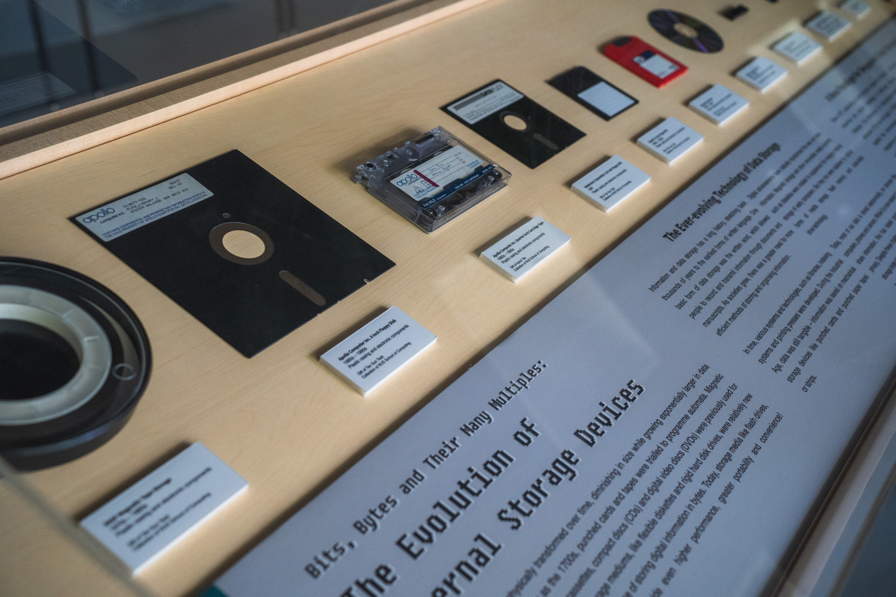Exhibit on the evolution of external storage devices
