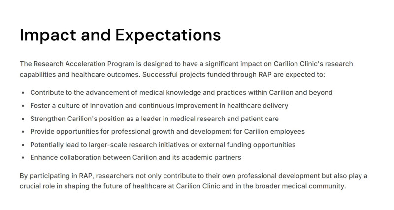 Research Acceleration Program 2025 Reminder