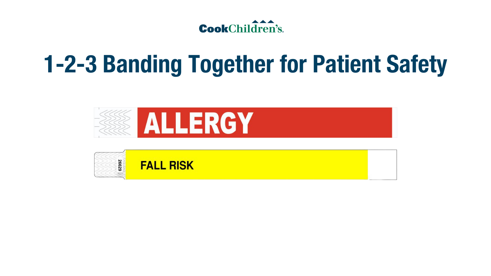 Armband Color Changes for Allergies, Fall Risk