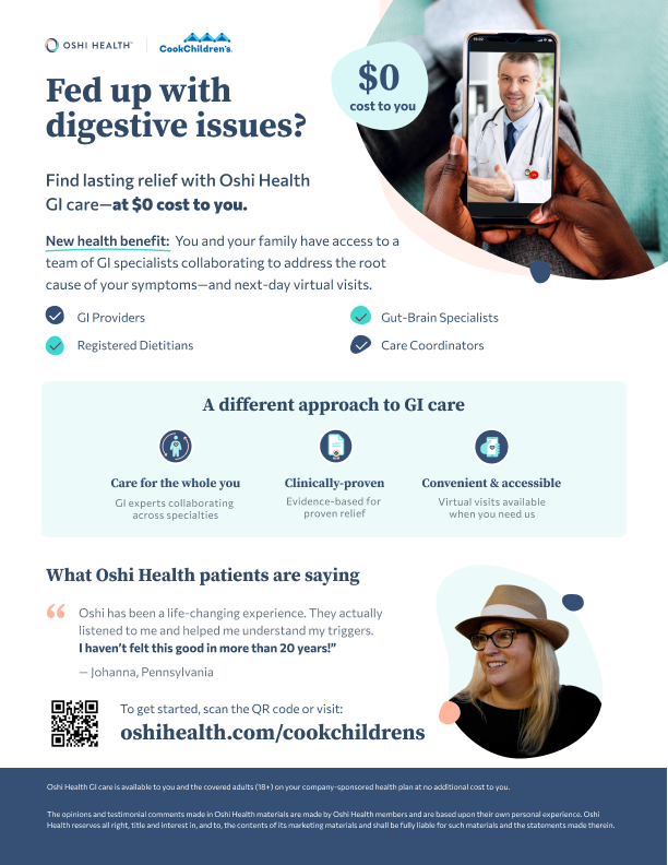 New health benefit: GI care for the whole you