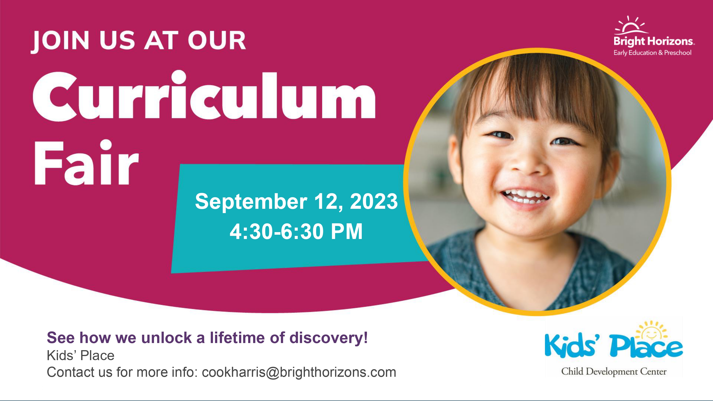 Bright Horizons Curriculum Fair