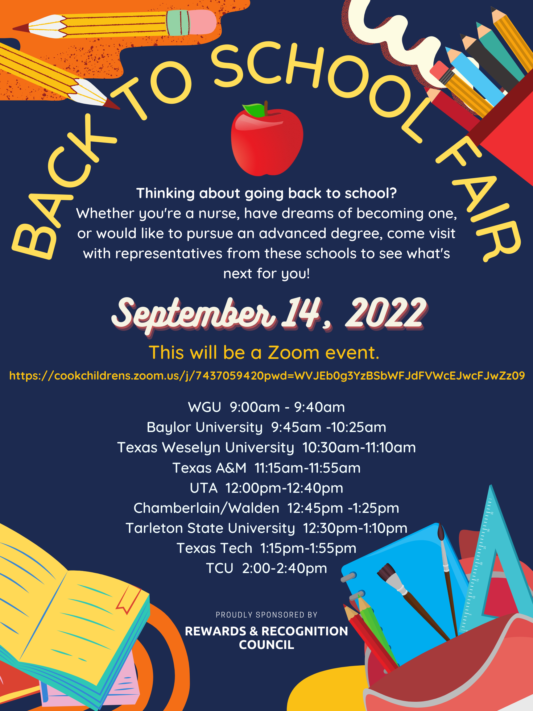 Back to School Fair: Zoom Event