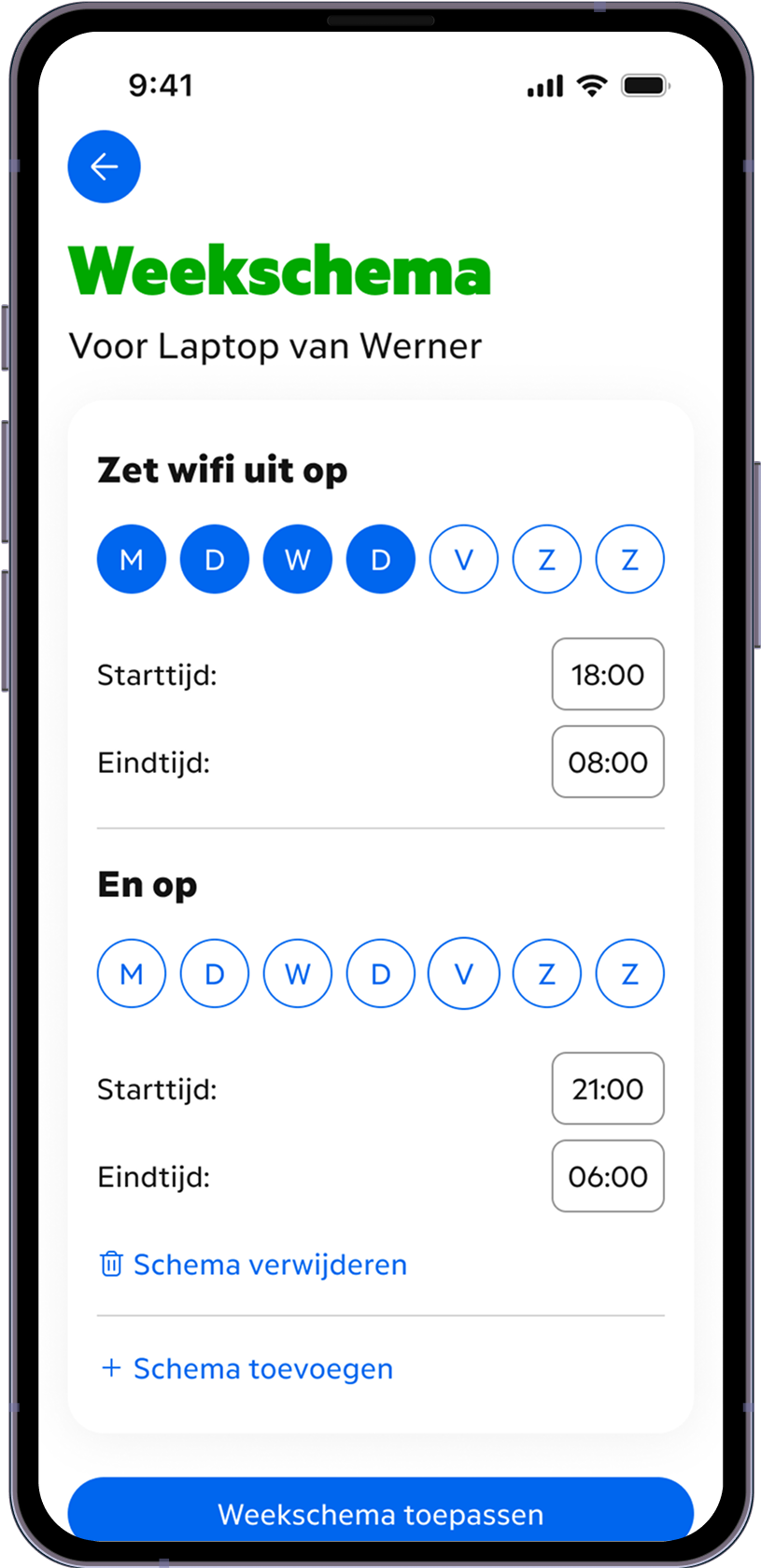 Meer grip op internetgebruik met ouderlijk toezicht in MijnKPN app