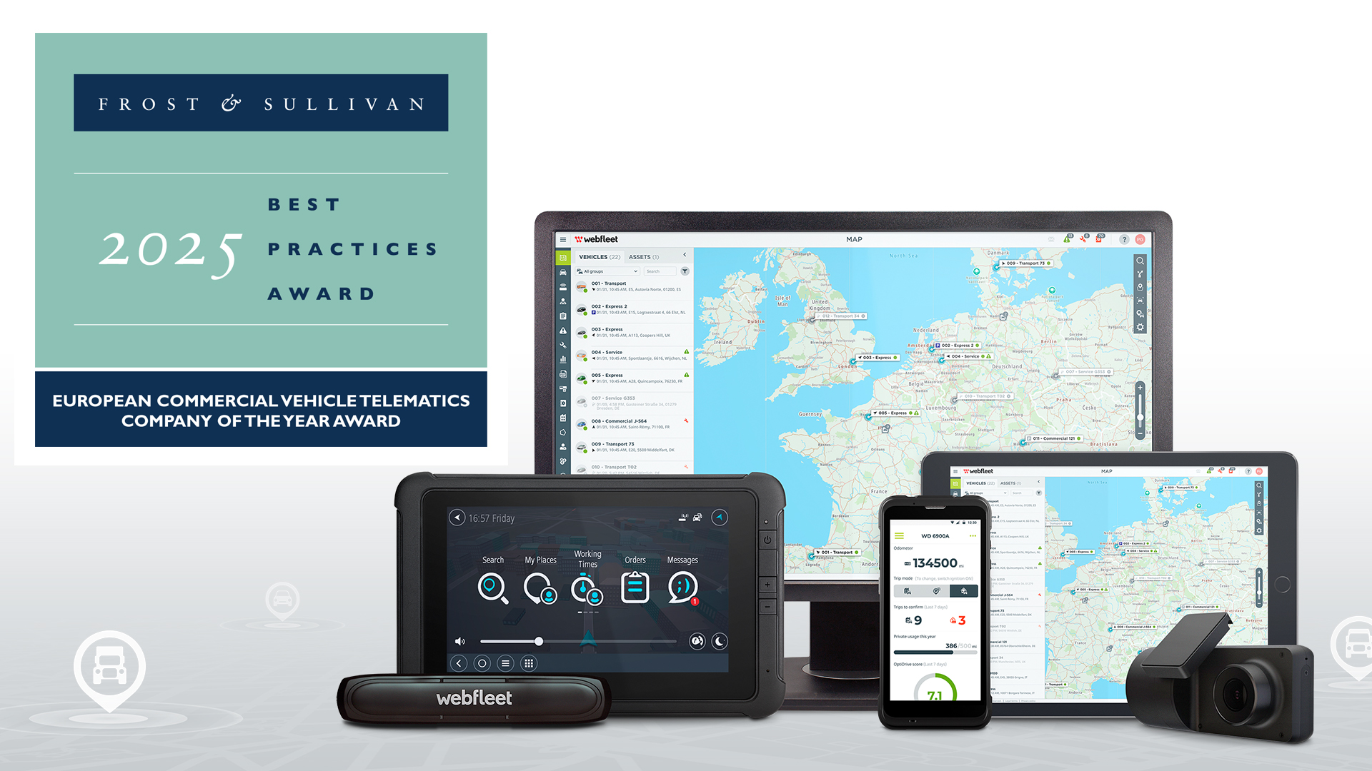 Frost & Sullivan names Webfleet European Fleet Telematics Company of the Year 2025