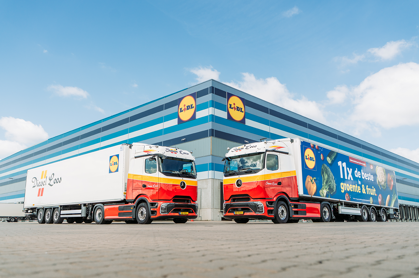 Eerste Mercedes-Benz eActros 600 trucks van Simon Loos gaan de weg op