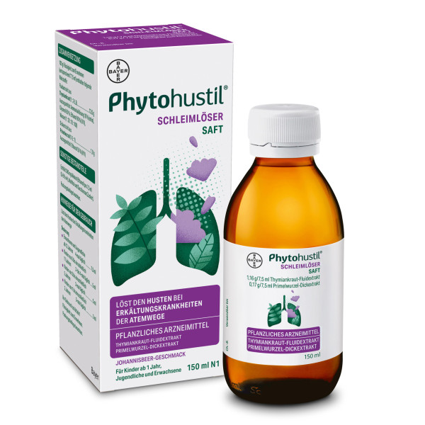 Phytohustil® Schleimlöser Saft: Hilft vierfach bei Husten und Erkältung