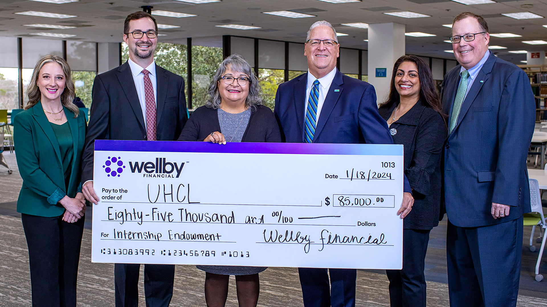 UHCL receives groundbreaking endowment from Wellby Financial
