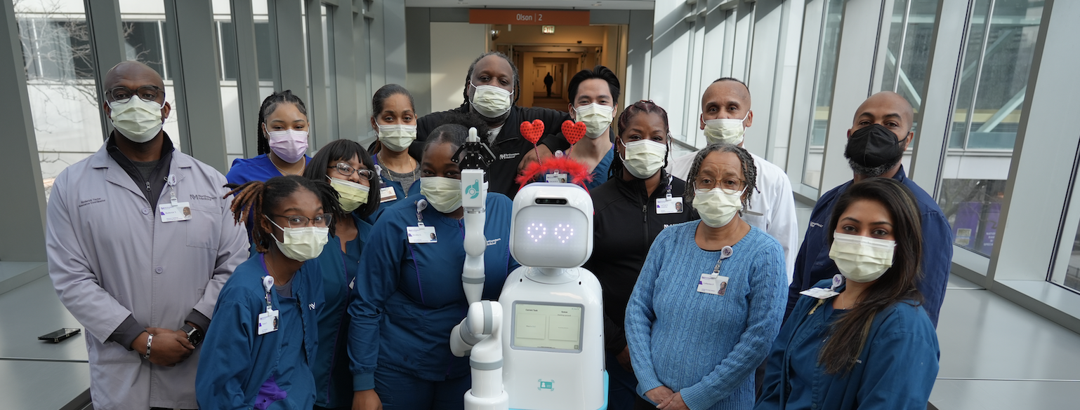 Moxi the robot delivers valentines and medications to staff at ...