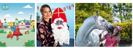 Juf Roos, Jill Schirnhofer en Britt Dekker in HEMA's eerste Sintmagazine