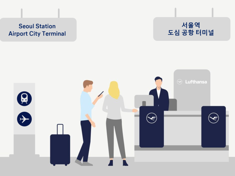 Check-in at Seoul Station City-Airport Terminal with Lufthansa