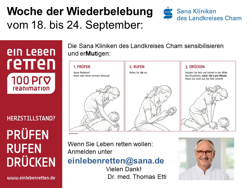 Sana Kliniken beteiligen sich an der Aktionswoche „Ein Leben retten“