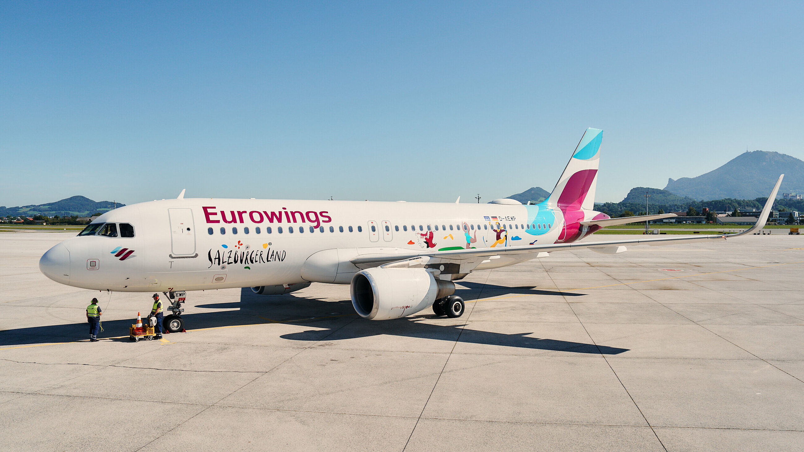 Eurowings-Airbus ist fliegender Botschafter für SalzburgerLand