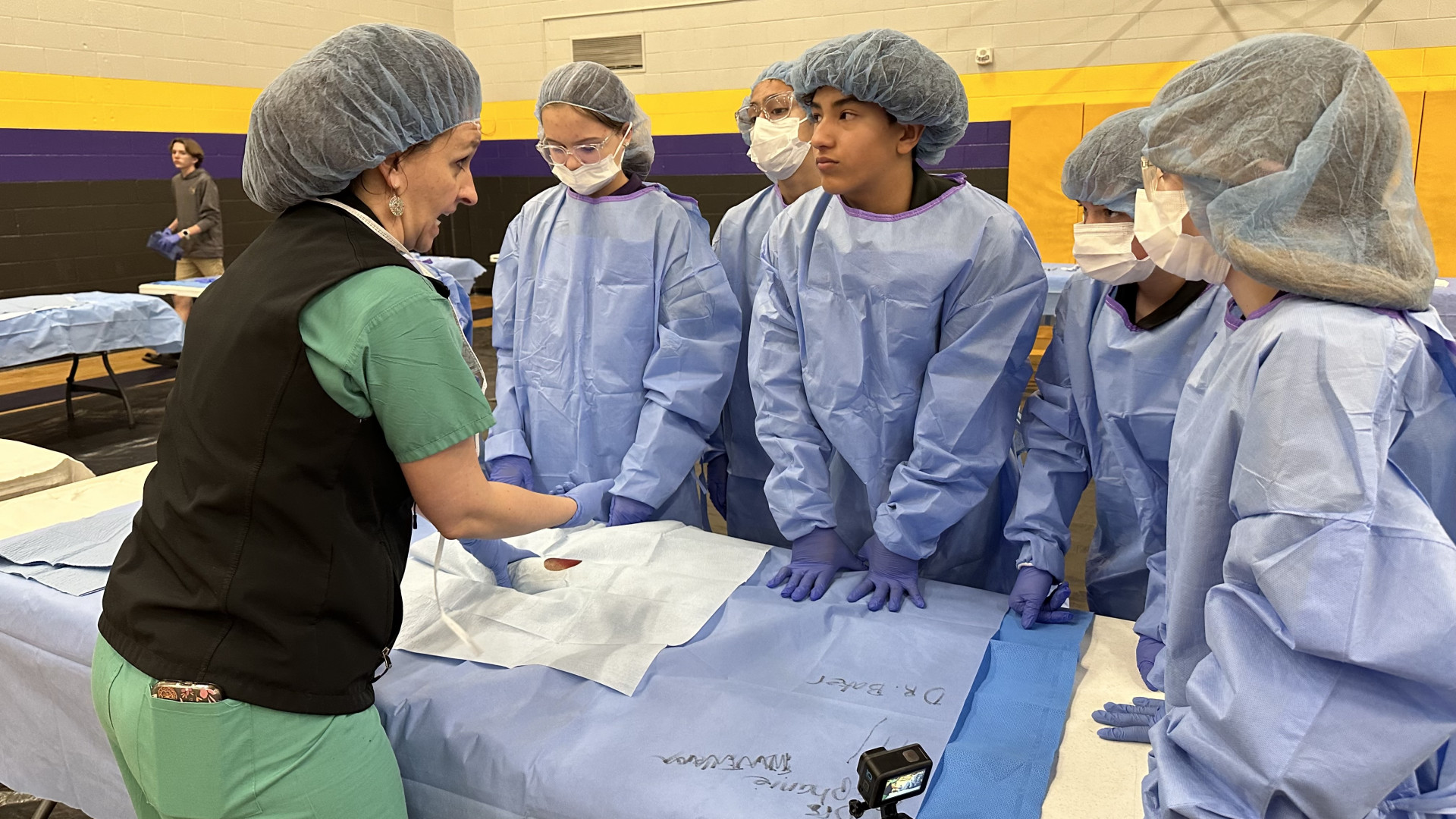 KXRM-TV (Colorado Springs) | D70 students scrub in for trauma scenarios