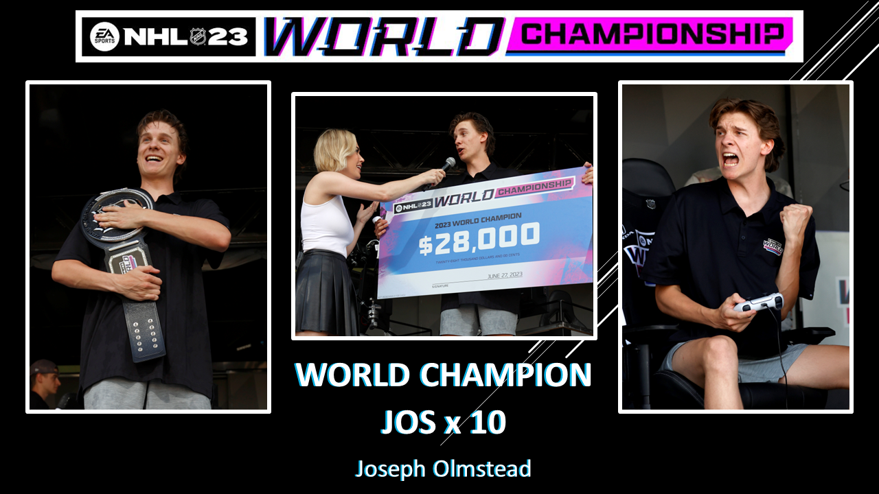 JOSEPH “JOS X 10” OLMSTEAD SECURES FIRST EA SPORTS NHL 23 WORLD ...