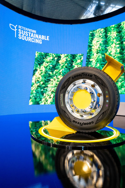 Goodyear’s 63% sustainable-material demonstration truck tire ...
