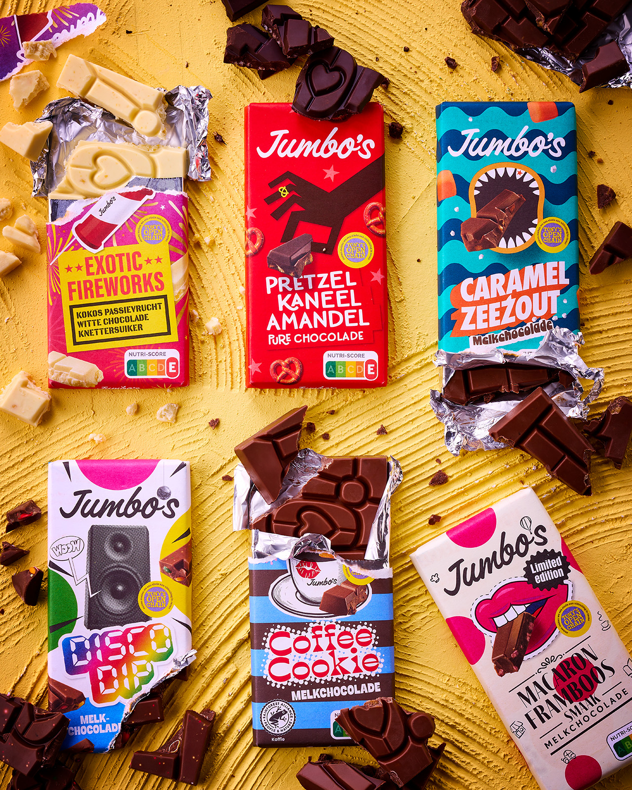 Jumbo lanceert 18 nieuwe chocoladerepen onder foodmerk Jumbo’s