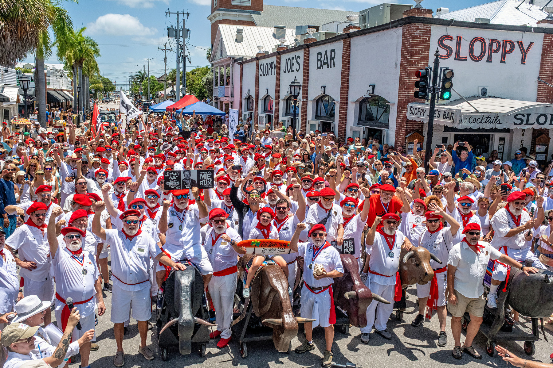 Key West’s “Running of the Bulls” Brings Out Boxers, Beards, and Berets
