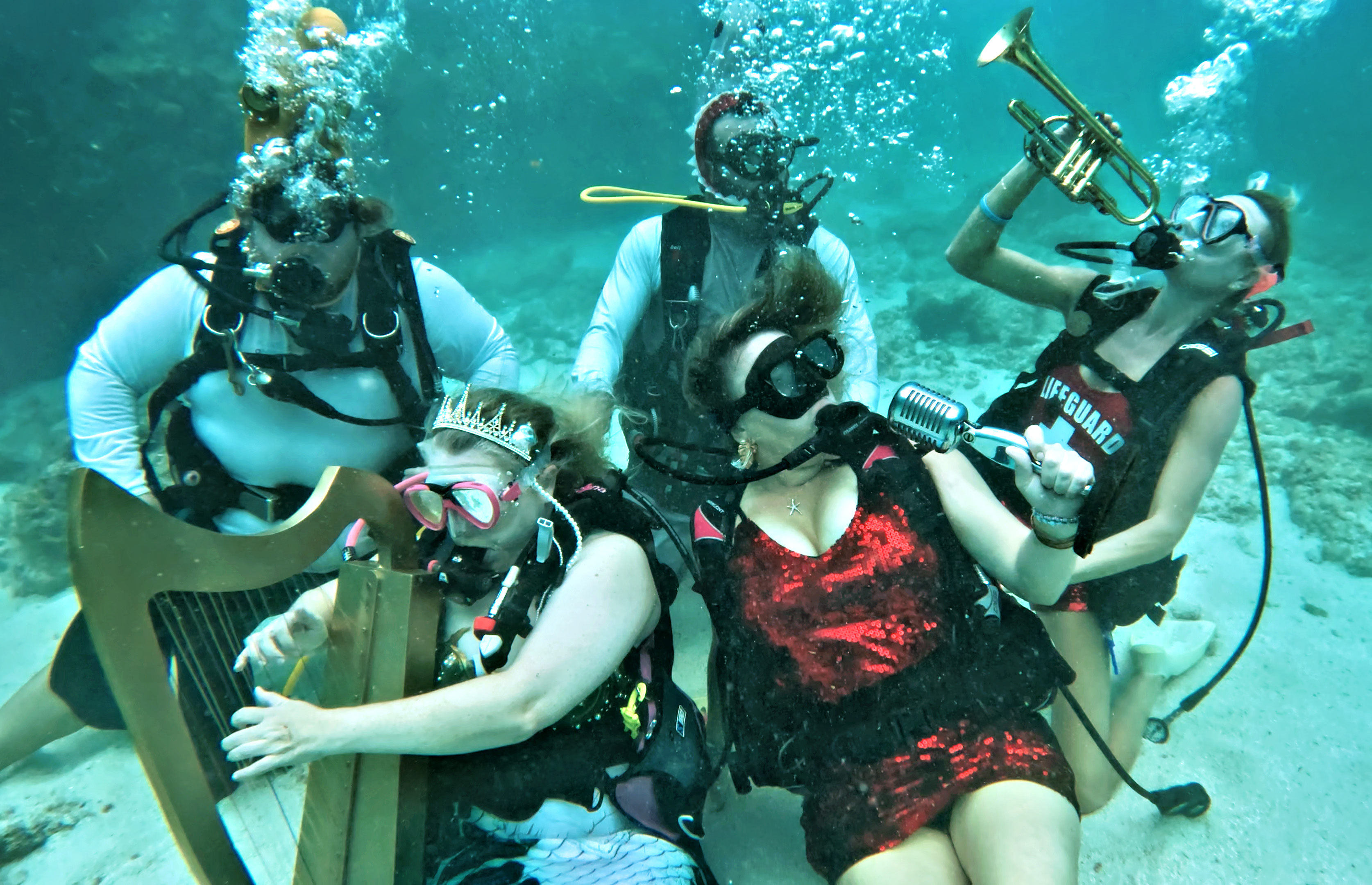 Mermaids, Musicians, Divers Jam Out at Underwater Music Festival