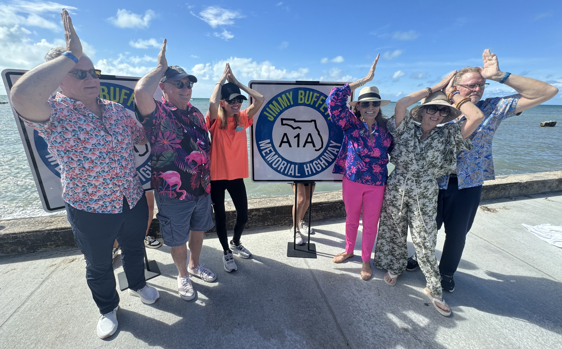 New A1A Highway Sign and Key West Celebration Honor Jimmy Buffett