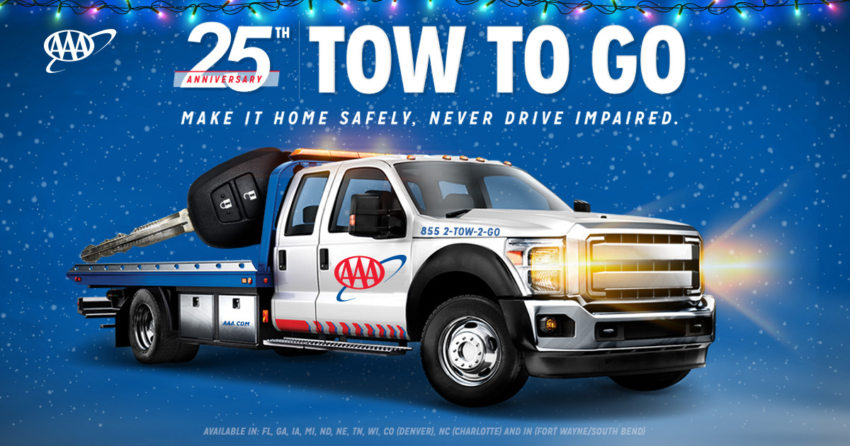 Aaa Activates Tow To Go For Year End Holidays