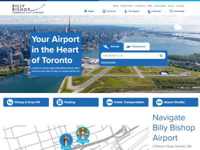 Billy Bishop Toronto City Airport Launches New Website