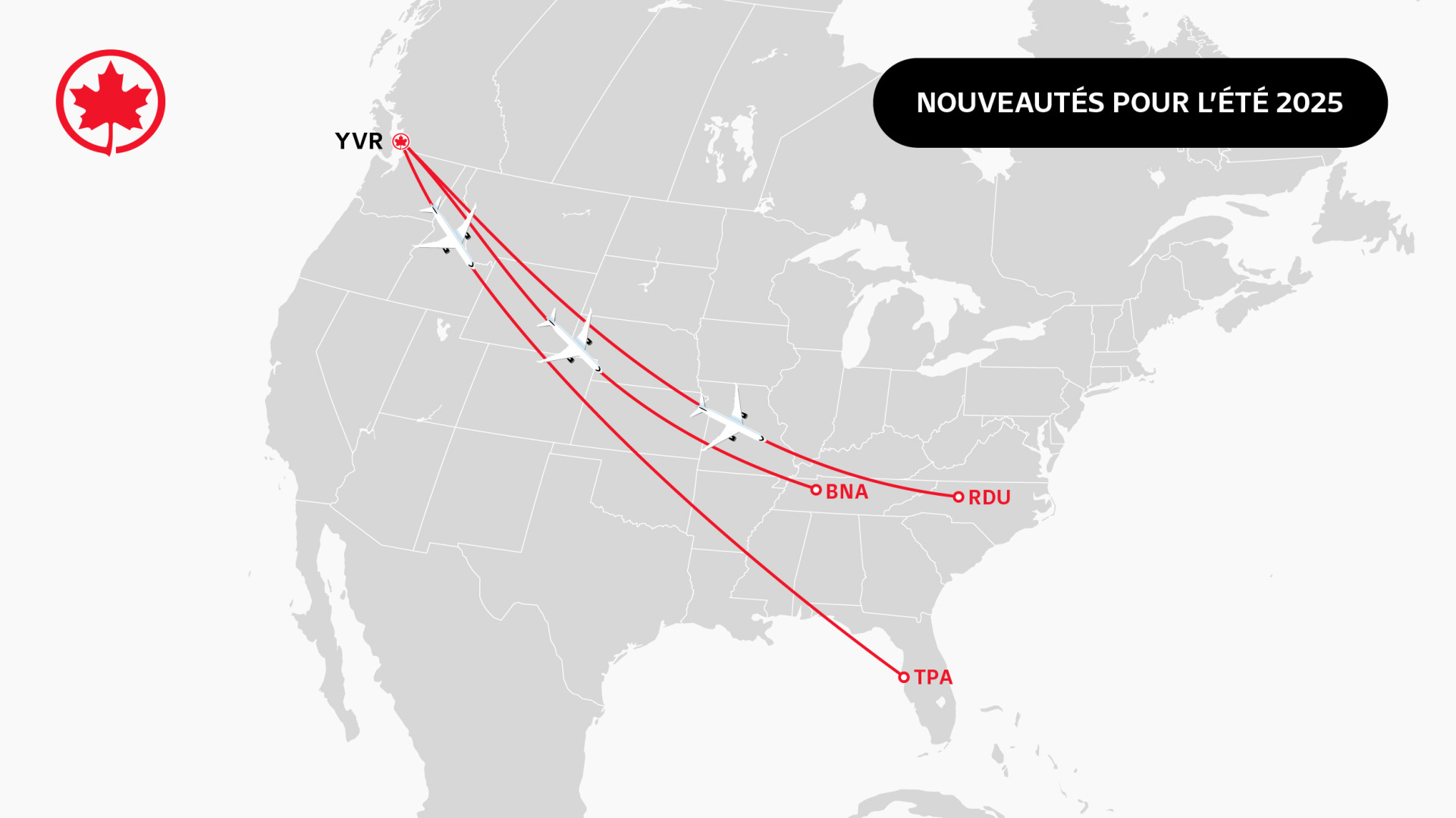 Air Canada met en place un horaire transfrontalier complet au départ de ...