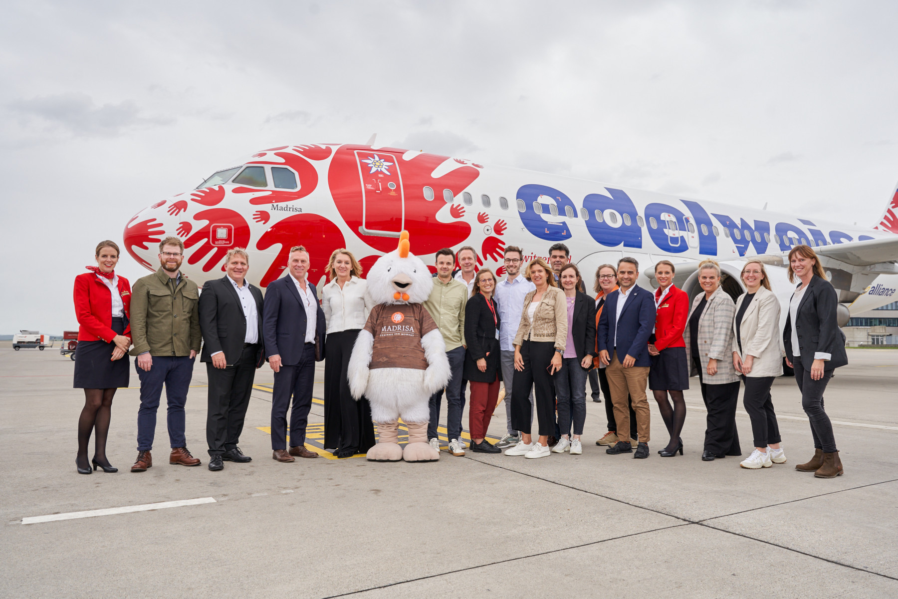 Edelweiss christened its “help alliance aircraft”