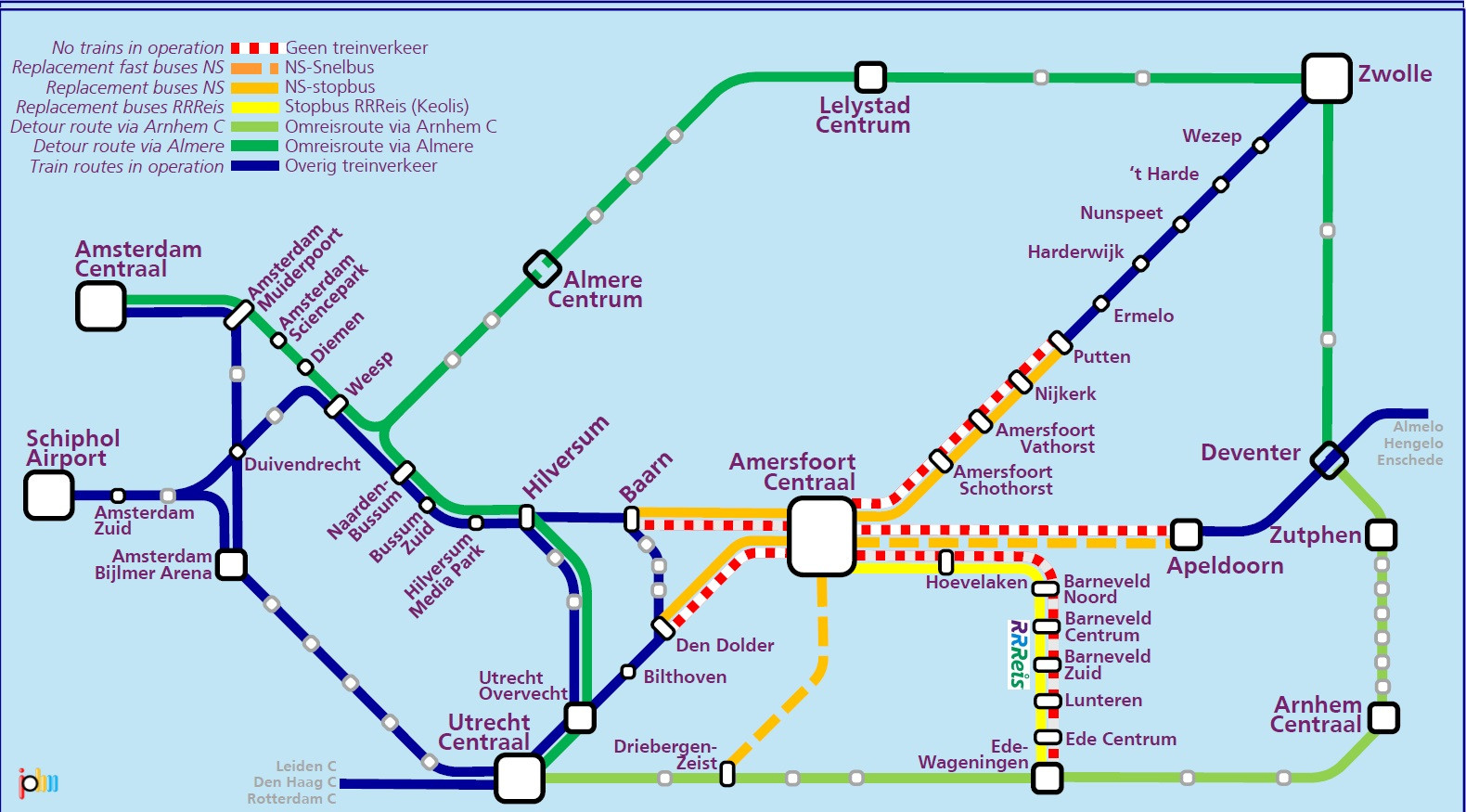 NS houdt Amersfoort Centraal deze zomer bereikbaar met omreisroutes en ...