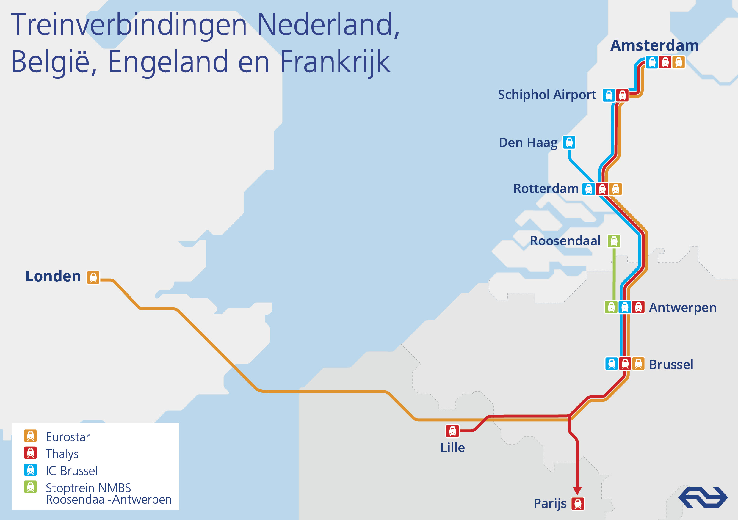 Start treindienst Londen-Amsterdam op 4 april 2018