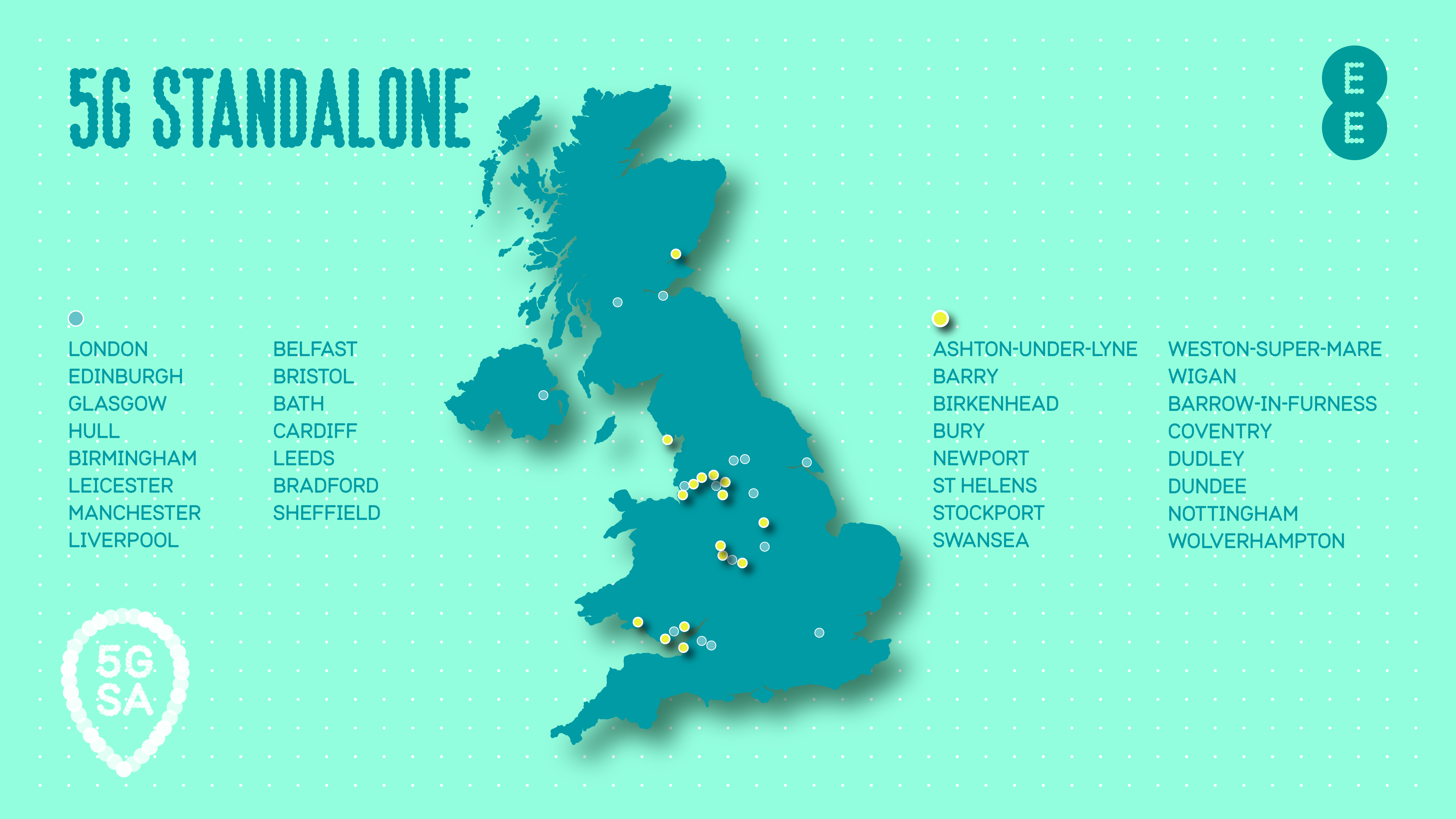 EE UNVEILS 16 NEW LOCATIONS TO GET MAJOR 5G STANDALONE UPGRADE
