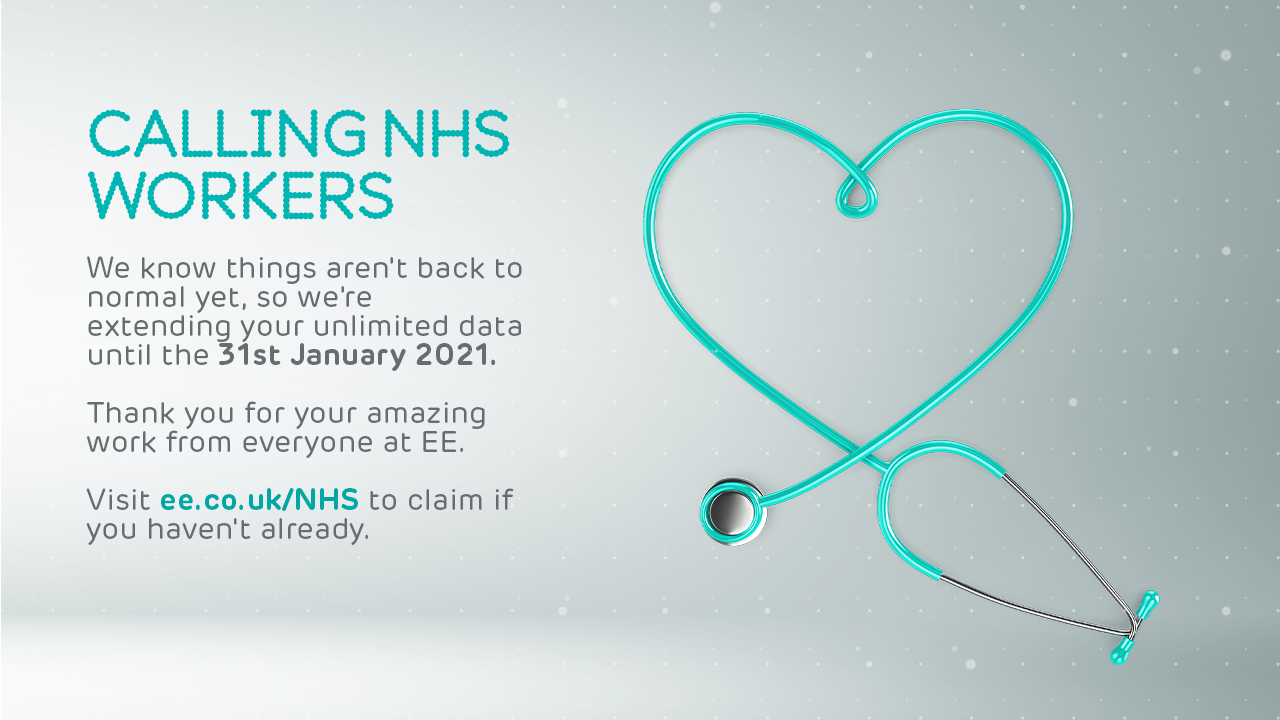 EE extends unlimited data offer for NHS Heroes