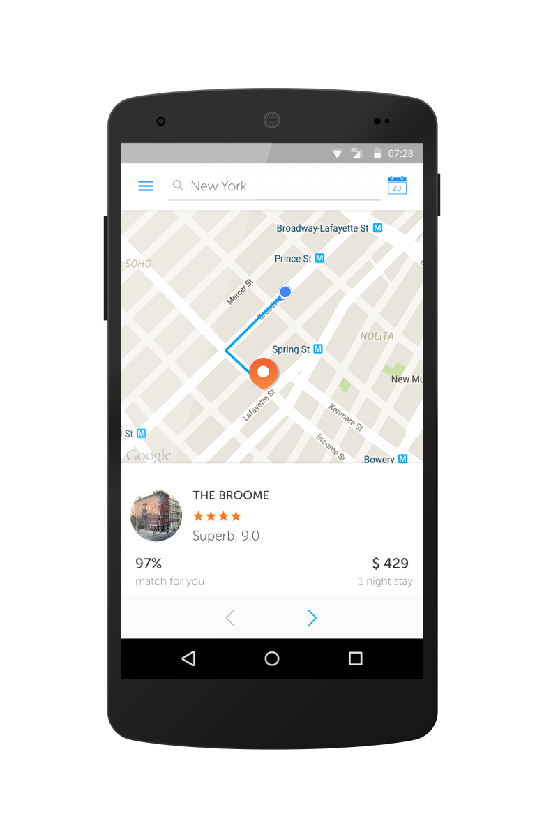 UK_Booking Now Android App launch media alert