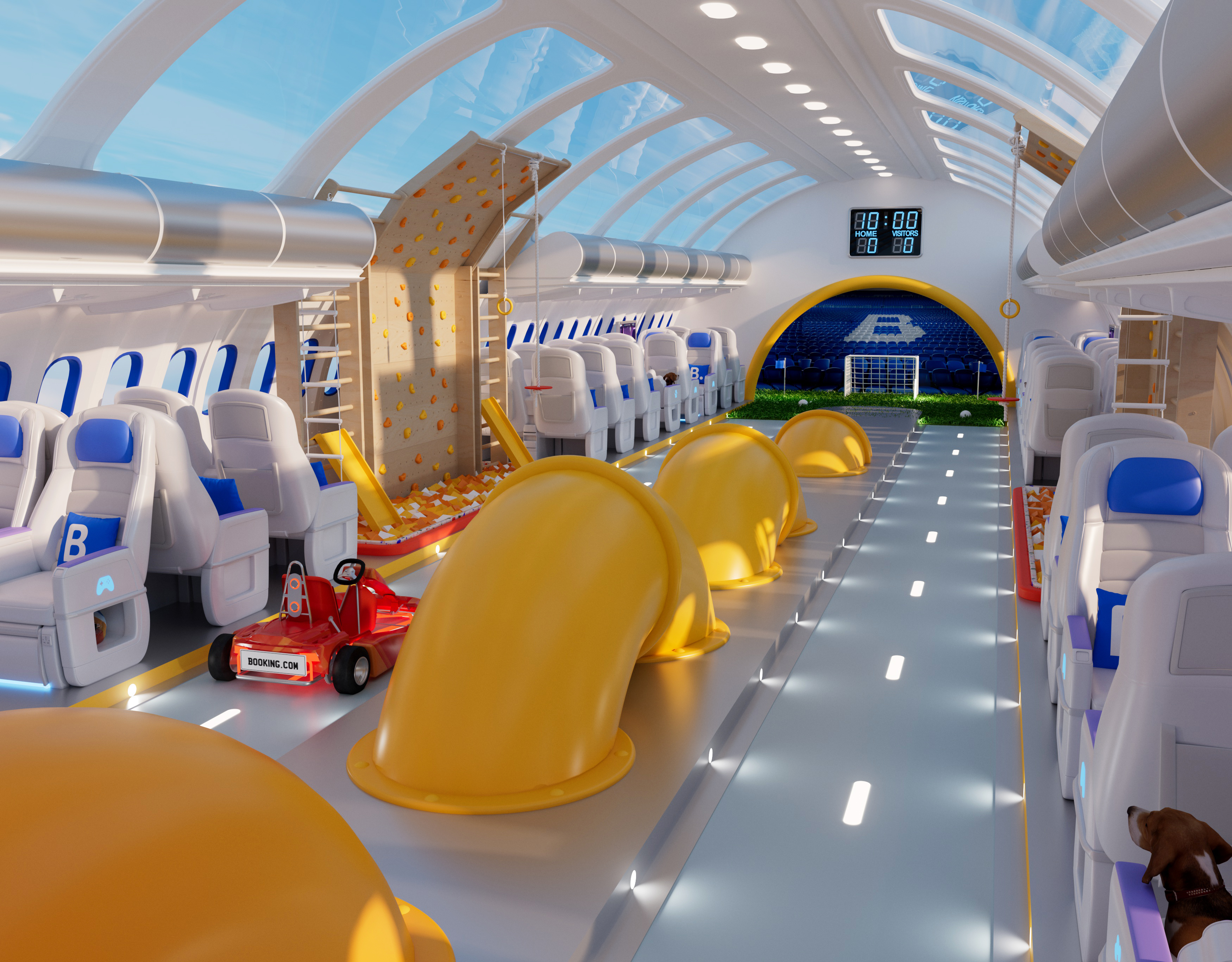 VOLER EN S'AMUSANT : Booking.com dévoile l’avion du futur imaginé par ...